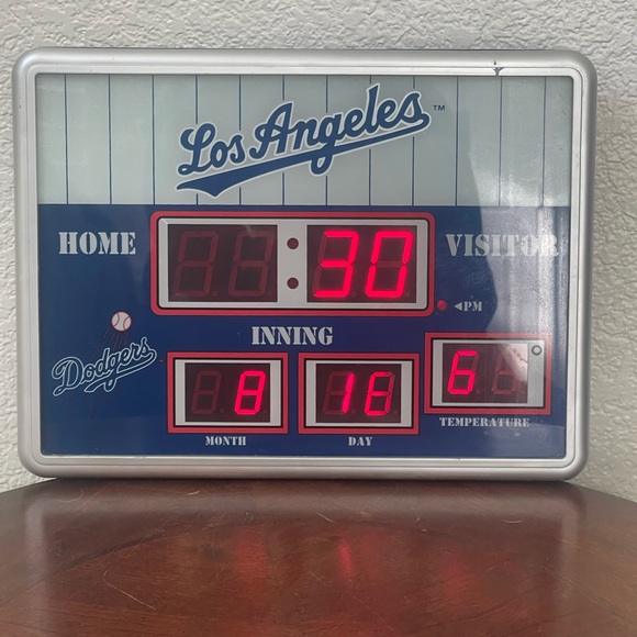 La Dodgers | Wall Decor | Vintage La Dodgers Scoreboard Clock | Poshmark